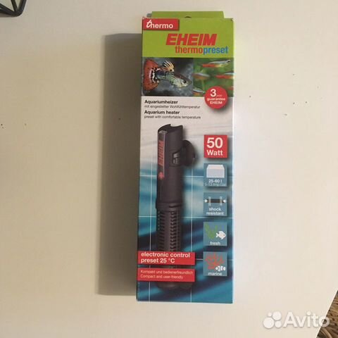 Новый нагреватель для аквариума eheim 50 watt