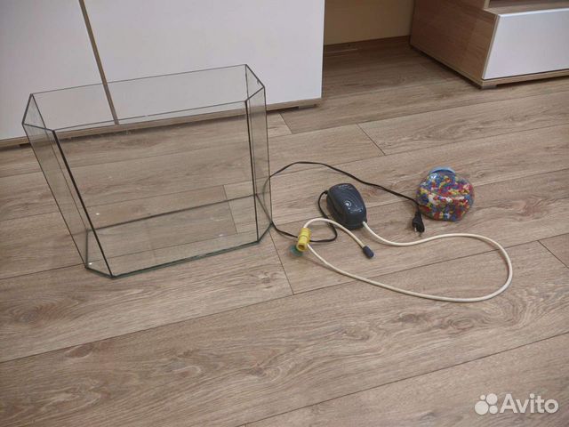 Аквариум с грунтом и компрессором