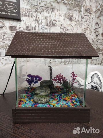 Аквариум 7,6 л. с подсветкой