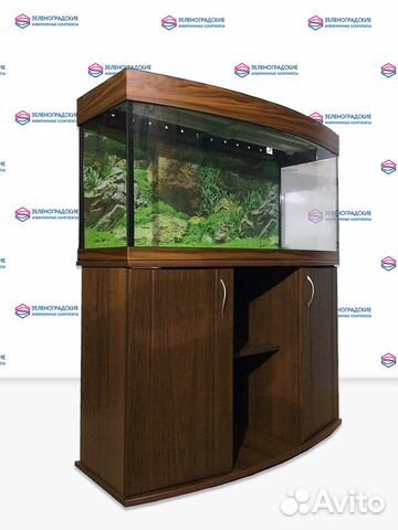 Аквариум с тумбой панорамный 200л от производителя