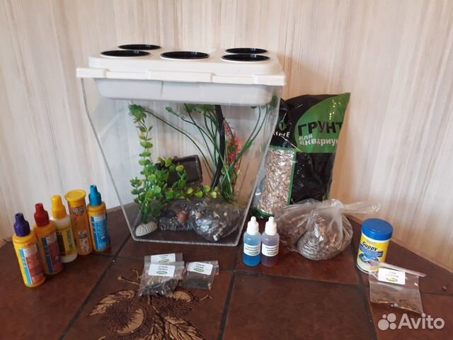 Аква-ферма+украшения+грунт+корм+химия